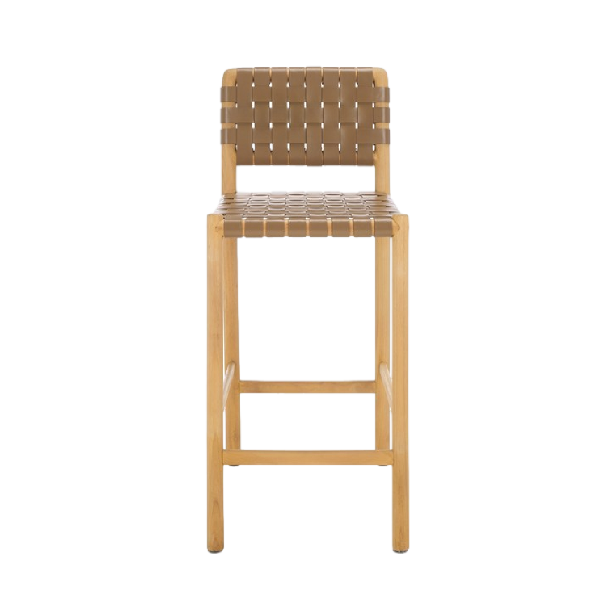 Archie Woven Leather Counter Stool - Dark Tan – Acres Market & Interiors